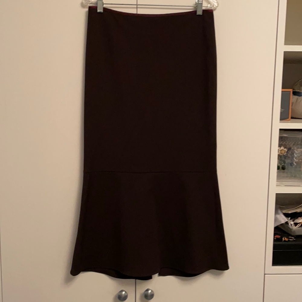 Barami Midi Skirt Lined Brown Bnwot - Gem